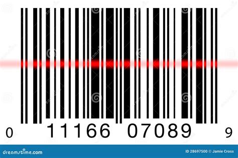 Barcode Scanning On White Stock Illustration Illustration Of Coding