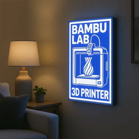 Bambu Lab 3d Printer Light Sign Free 3d Print Model Makerworld