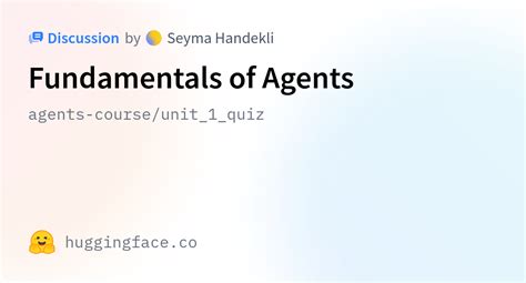 Agents Courseunit1quiz · Fundamentals Of Agents
