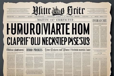 Premium Photo Newspaper Front Page Template Blank Old Vector Generic