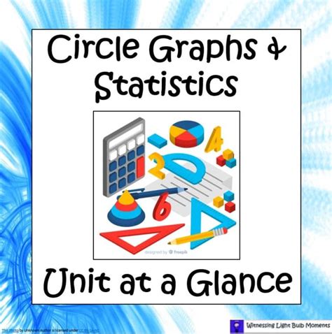 Circle Graphs And Statistics Unit At A Glance By Witnessing Light Bulb