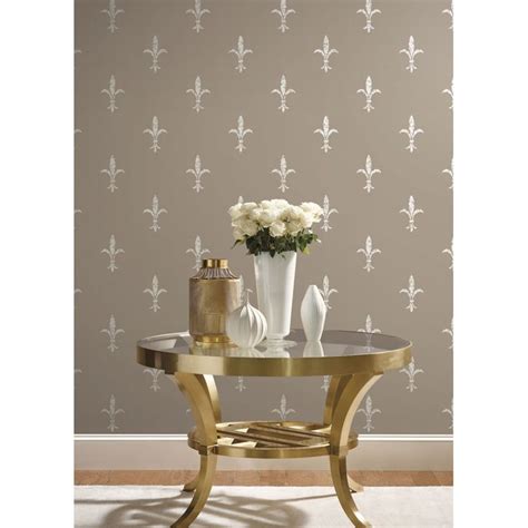 York Wallcoverings Kt2195 Ronald Redding 24 Karat Fleur De Lis