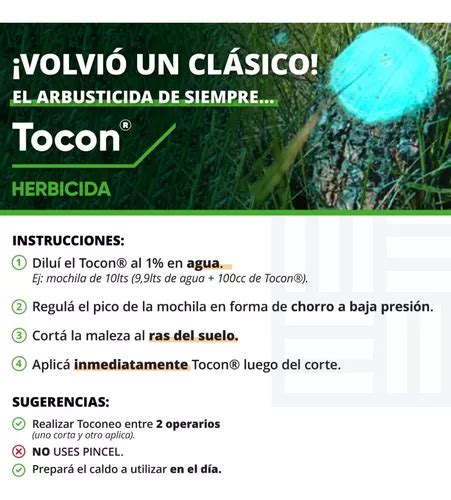 Tocon Extra 1lt Herbicida Arbusticida En Venta En Gualeguaychú Entre