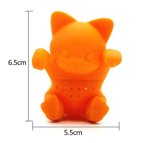 2pcs Cute Silicone Kitten Tea Maker Cat Shape Tea Grandado