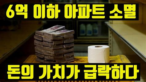 6억 이하 아파트 소멸중 서울 주택 인플레이션 앞으로 돈은 어디를 향하게 될까 앞으로 주목할 종목은 무엇일까 돈의가치가
