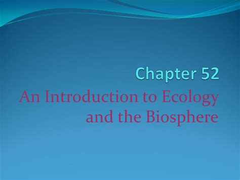 Ap Ecology Unit Chapters Ppt Download