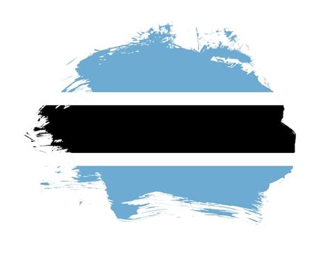 Bandera de botswana pintada sobre fondo de trazo de pincel mínimo