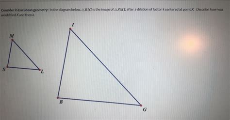 solved consider in euclidean geometry in the diagram below