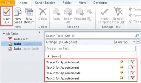 2 Methods To Link Tasks With An Appointment In Outlook