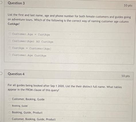Solved Using The Following Database Structure To Answer