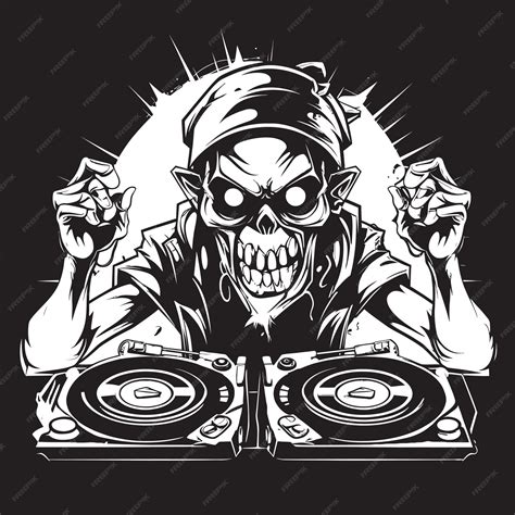 Premium Vector Zombie Dj Spinoff Vector Icon Zombie Dancefloor