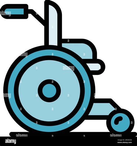 Wheelchair Icon Outline Vector Handicap Person People Disable Color