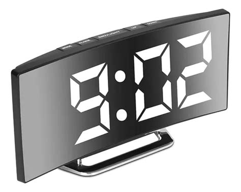 Reloj Despertador Digital Para Dormitorios Reloj De Espejo Cuotas