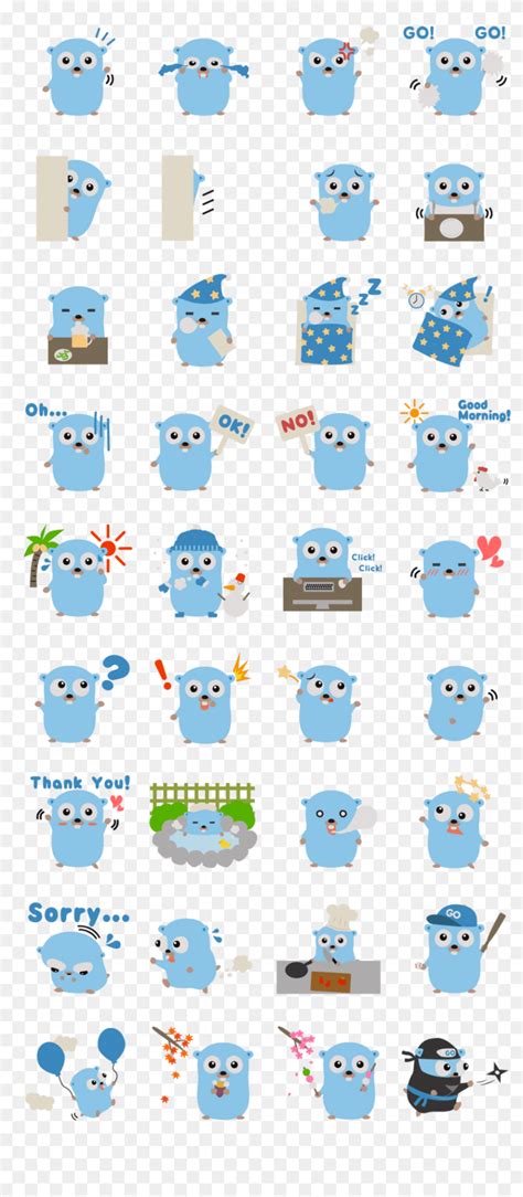 Cute Go Gophers Renee French Gopher Hd Png Download 880x1900