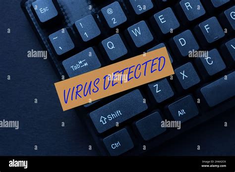 Se Ha Detectado Un Virus En La Pantalla Conceptual Enfoque Empresarial