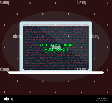 Hacked Computer Screen Stock Vector Images Alamy