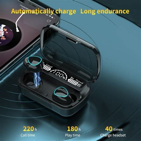 Écouteurs sans fil Bluetooth 5 1 M10 TWS oreillettes HIFI stéréo étanches avec boîte de
