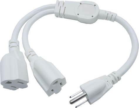 3 Prong Extension Cord Splitter Indoor Outdoor 1 5 Ft