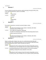 Quiz Week Docx Quiz Week Question Out Of Points A Cross Cultural Counselor