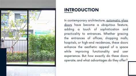 Ppt The Advantages Of Automatic Glass Doors Powerpoint Presentation
