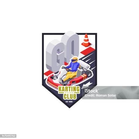 엠블럼 카트 클럽 고 카트 레이싱 벡터 일러스트 레이 션 디자인 개념에 대한 스톡 벡터 아트 및 기타 이미지 개념 경쟁 고급 Istock