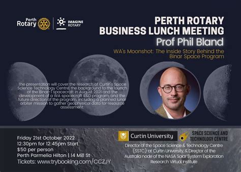 Perth Rotary Luncheon Prof Phil Bland Parmelia Hilton Perth 21 October 2022
