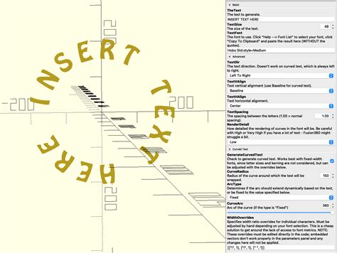 openscad text generator for fusion360 por dark squirrel designs