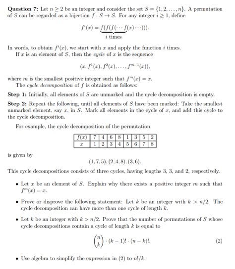 solved question 7 let n 2 be an integer and consider the