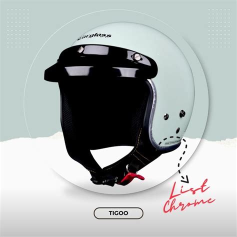Jual Helm Cargloss CFM 2 Sage Green Pastel List Chrome Original SNI