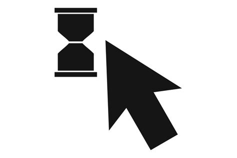 Cursor Wait Icon Simple Black Style By Anatolir Thehungryjpeg