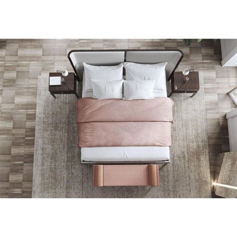 Thyia 125 Italian Curved Bed In Ivory Boucle Fabric And Brown Wooden Base From Kabinet Curved