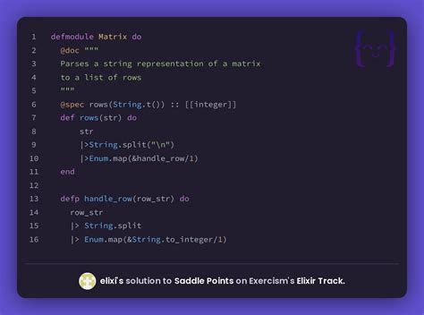 Elixis Solution For Saddle Points In Elixir On Exercism