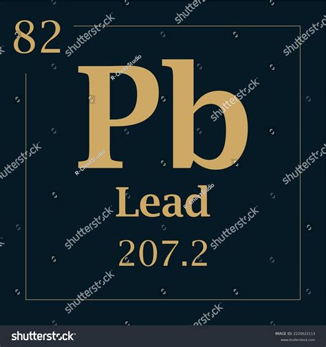 Symbol Element Lead Atomic Mass Number Stock Vector Royalty Free