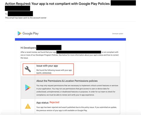 Android Google Play Console Permissions Declaration Form For