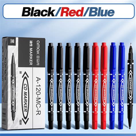 Permanent Marker Pen Black Double Head Permanent Marker 10mm Marker