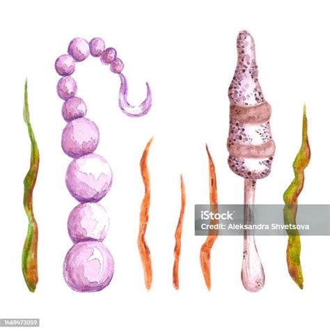 수채화 마법의 독이 든 버섯 흰색 배경에 격리 스크랩북 엽서 배너 Lable 0명에 대한 스톡 벡터 아트 및 기타 이미지 0명 가마솥 가을 Istock