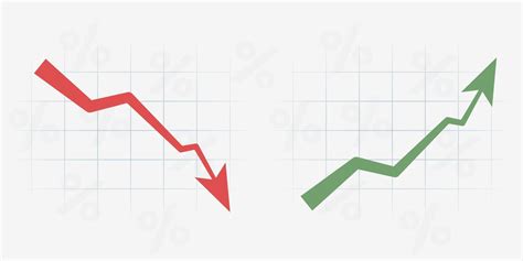 Chart Arrows Up And Down Green And Red Arrows Decrease And Increase