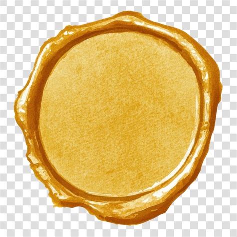Golden Wax Seal Stamp Premium Ai Generated Psd