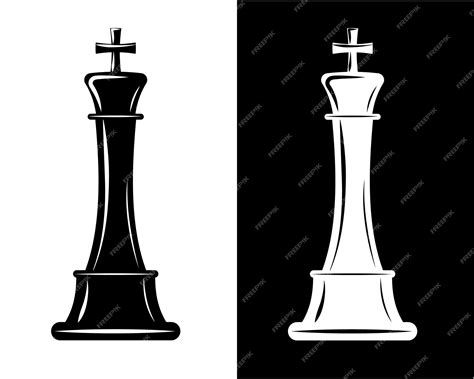 Duas Opções De Peças De Xadrez Preto E Branco Do Rei Elemento De