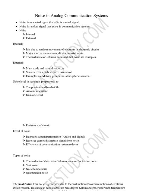 Unit 4 Lecture Notes Pdf Frequency Modulation Signal To Noise Ratio
