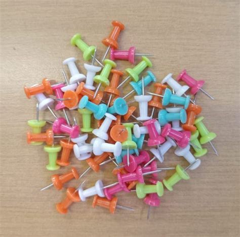 Colourful Push Pins 23mm 100 Pcs Fun With Soap Handy Information