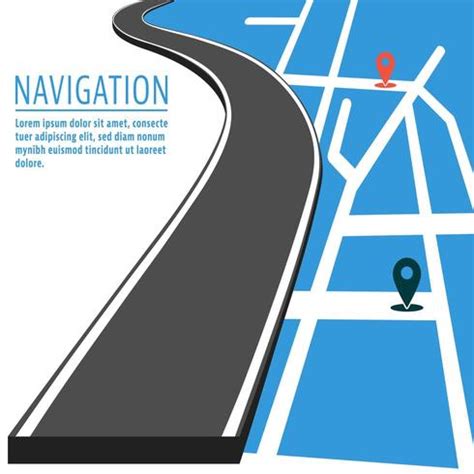 Navigation With Pin Pointer Vector Art At Vecteezy