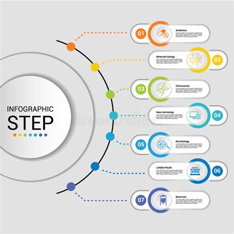 Infographics With Bioengineering Theme Icons 10 Steps Such As