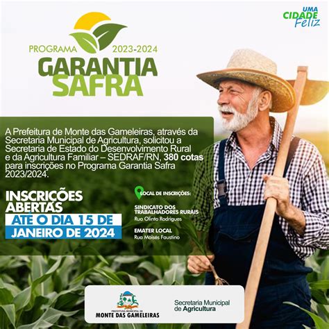 Prefeitura Municipal De Monte Das Gameleiras PROGRAMA GARANTIA SAFRA
