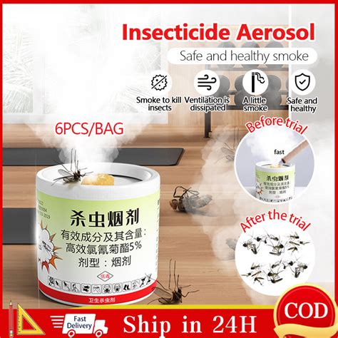6pcs Smoke Insect Agent Elastic Herbal Insecticide Smoke Safe Pest