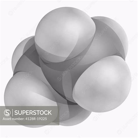 Ethane Molecular Model Colourless Odourless Gas Isolated On An