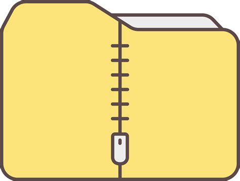 Flat Style Zip Folder Icon In Yellow Color 24951790 Vector Art At Vecteezy