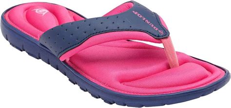 Dunlop Womens Memory Foam Flip Flops Navyfuchsia Uk 8 Eu 41 Us