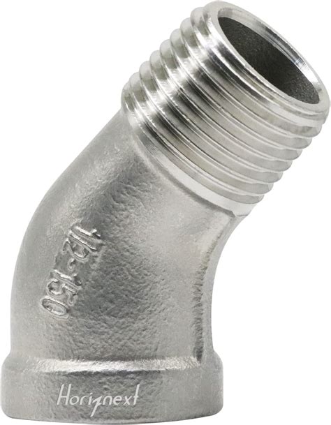 Horiznext Shower Pipe Npt 12 Elbow Fitting 45 Degree Angle Npt