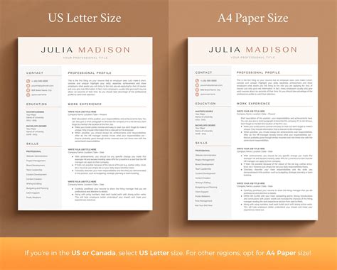 Google Docs Resume Template Modern Resume CV Template For Google Docs Microsoft Word Pages